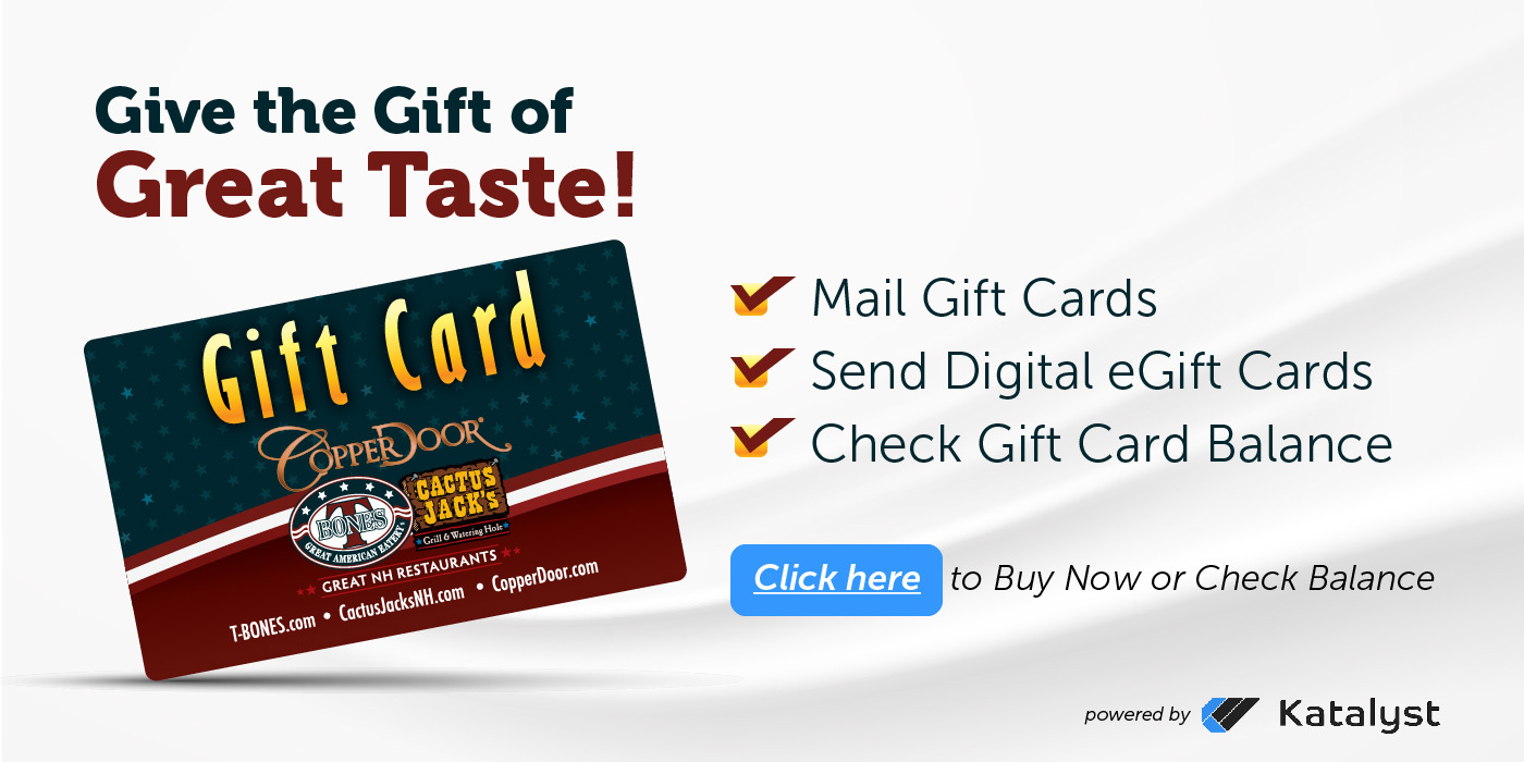 Copper Door Restaurant: Gift Cards